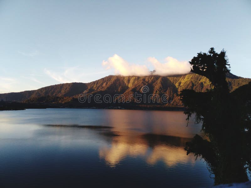 Morning sky lake tree stock photo. Image of reservoir - 210520270