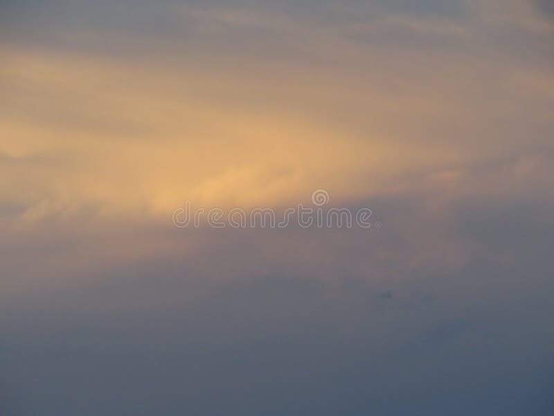 The Morning Sky Looked Like a Bright Golden Sky Stock Image - Image of ...