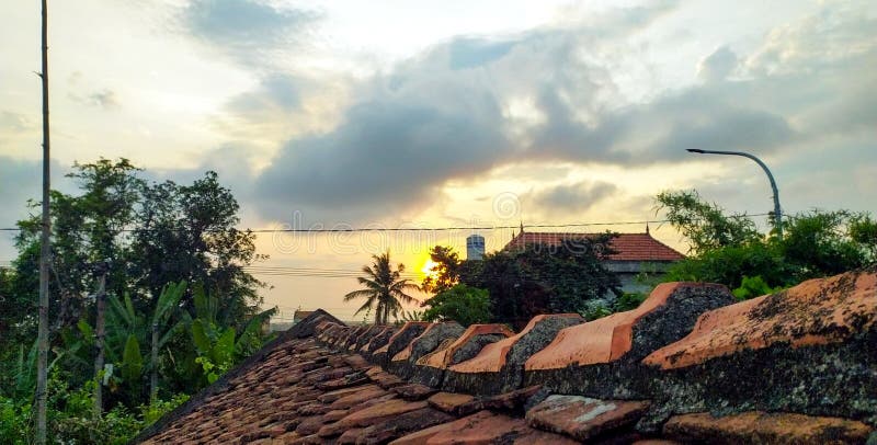 Morning sky roof stock image. Image of sunlight, terrain - 212390879