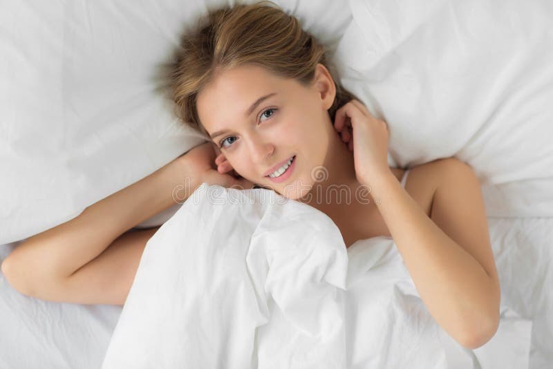 Morning after Sleep, Beautiful Woman. Stock Image - Image of waking ...