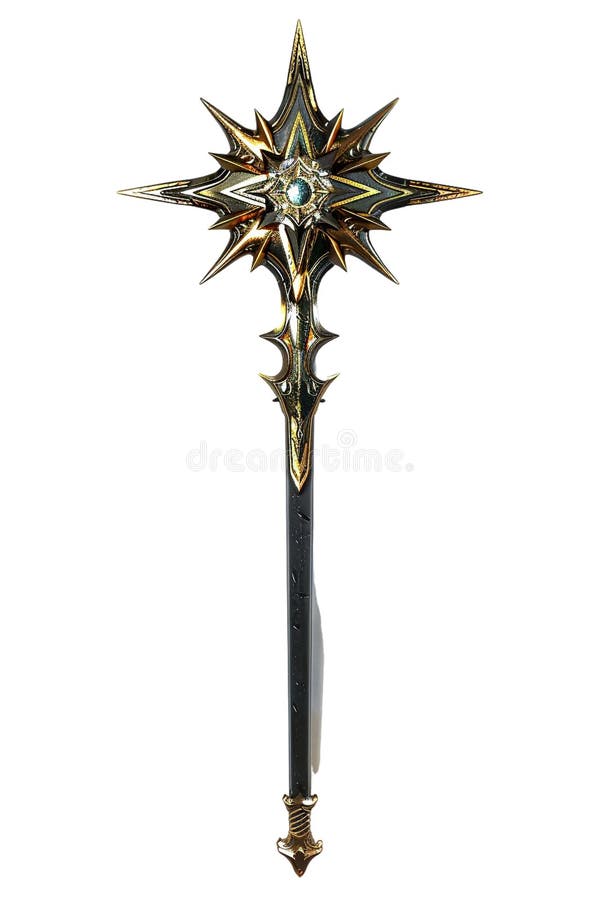 Morning Star Weapon Alone on Transparent Background Stock Illustration ...