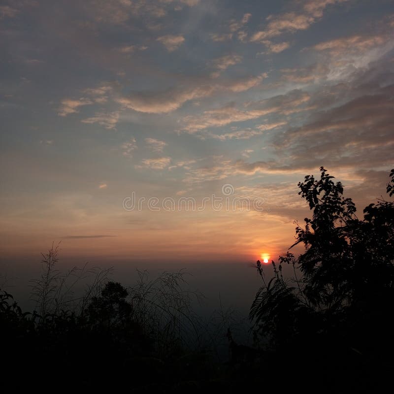 The Morning Sun Amidst the Stunning Mountain Slopes Stock Image - Image ...