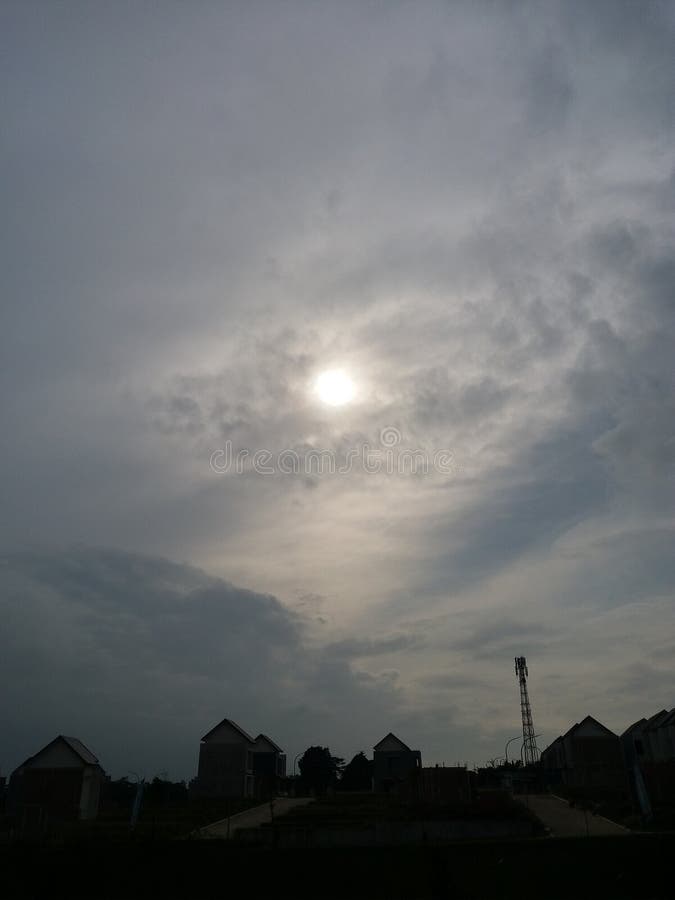 The Morning Sun is Blocked by Clouds when Cloudy Conditions Create a ...