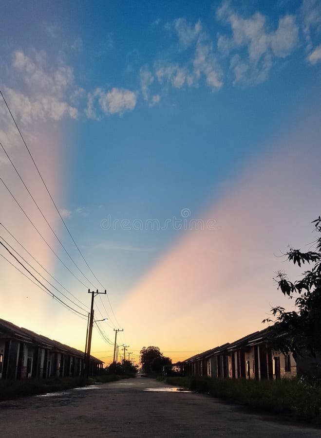 Morning Sun Reflection in the Sky Today Stock Image - Image of today ...