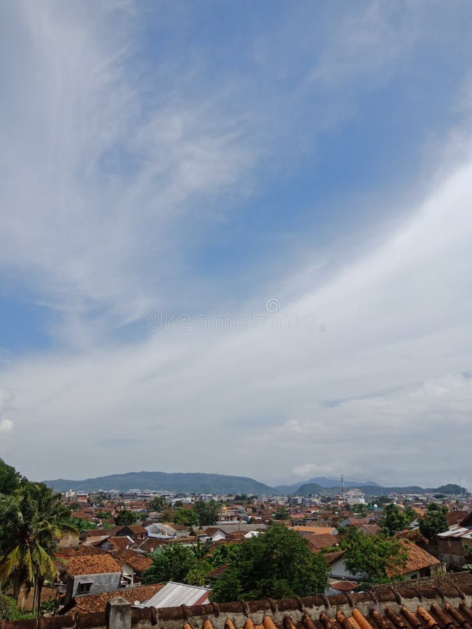 The Morning Sun Shone Brightly on the Houses Stock Photo - Image of ...