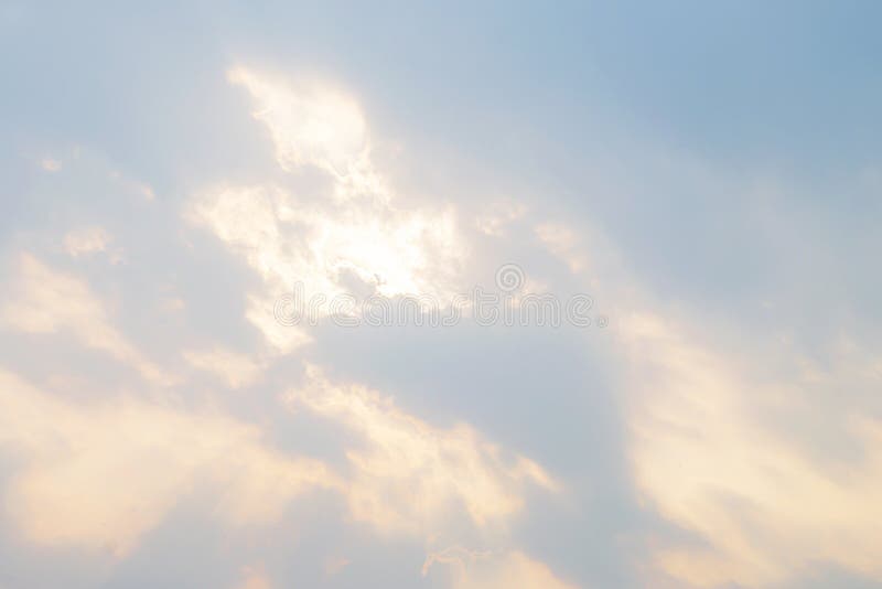 The Morning Sun Was Blocked by Clouds Stock Photo - Image of blue ...
