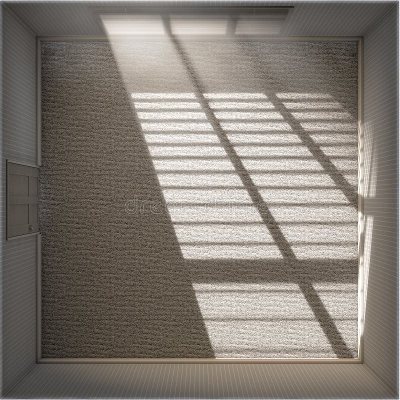 Morning Sunlight Empty Room Stock Illustration - Illustration of ...