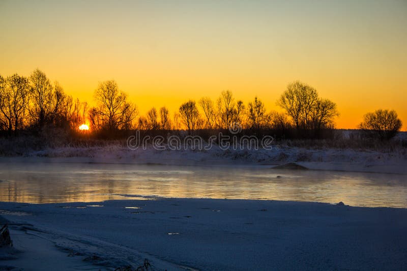 Morning sunrise stock image. Image of light, cold, early - 83757845