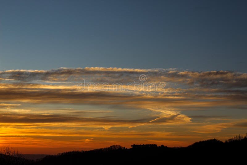 Morning Sunrise, and the Incredible Colors of the Sky. Stock Image ...
