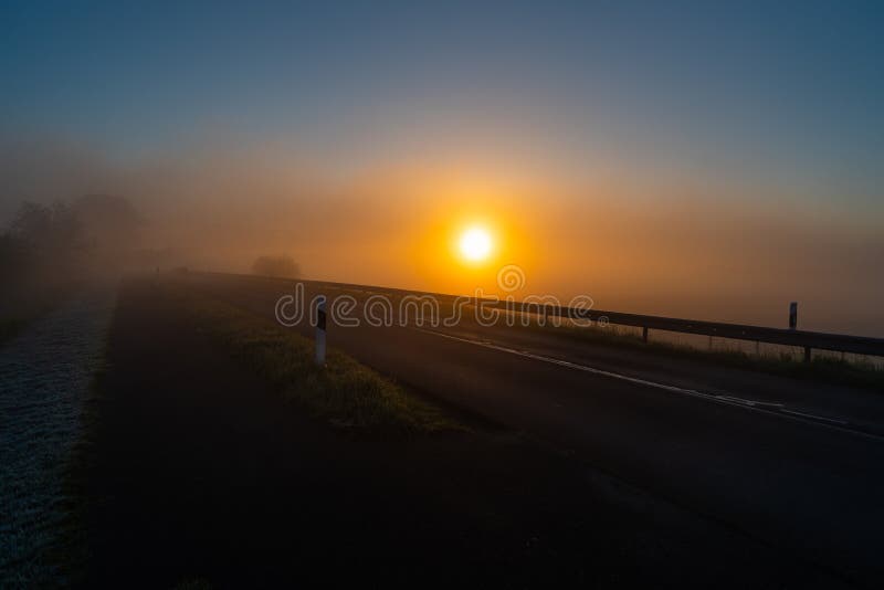 Morning Sunrise in Northern Germany in the Countryside Stock Photo ...
