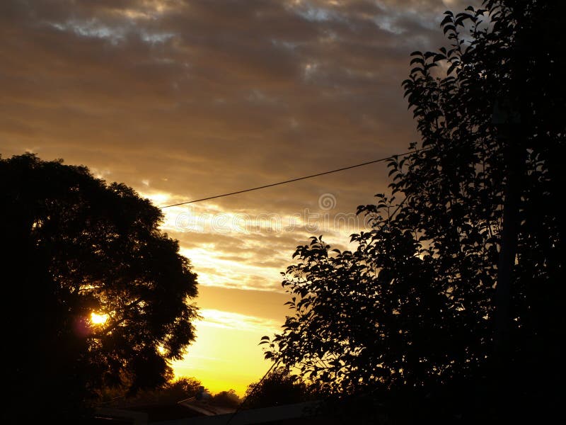Morning sunrise orange sky stock image. Image of afterglow - 193620229