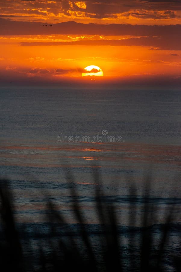 Morning Sunrise Over Atlantic Ocean in Virginia Beach Virginia Stock Image - Image of view ...
