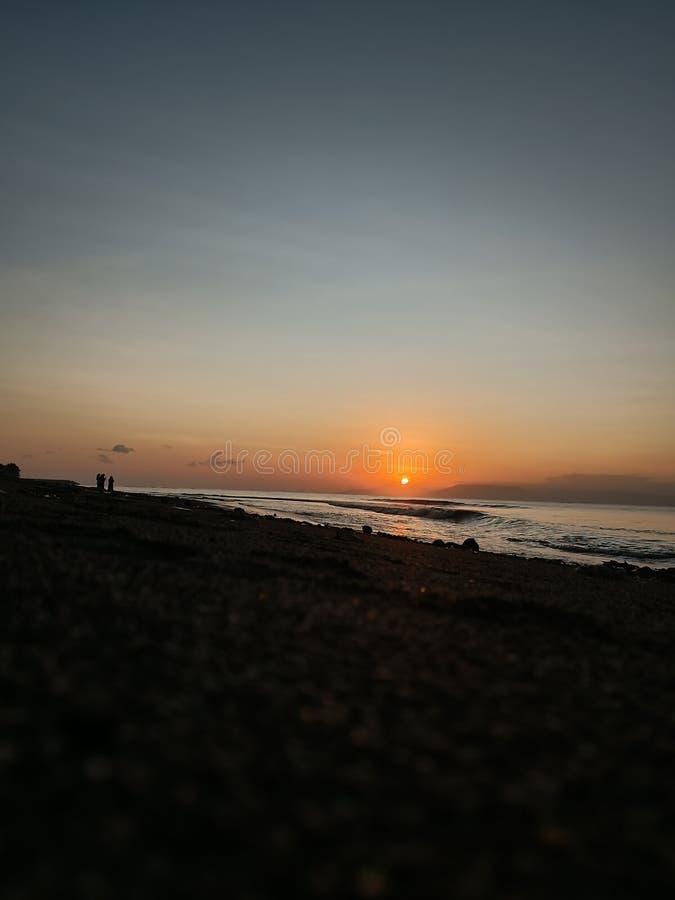 Morning sunrise at the sea stock photo. Image of shore - 250686122