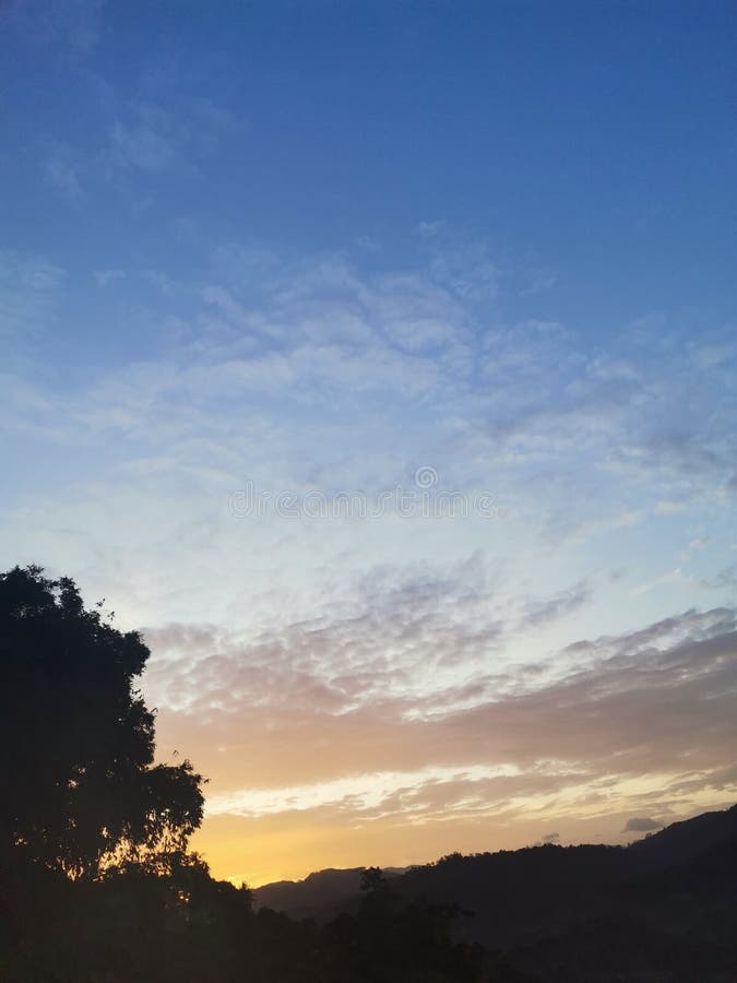 Morning Sunset Colour of Yellow Stock Photo - Image of morning, yellow ...