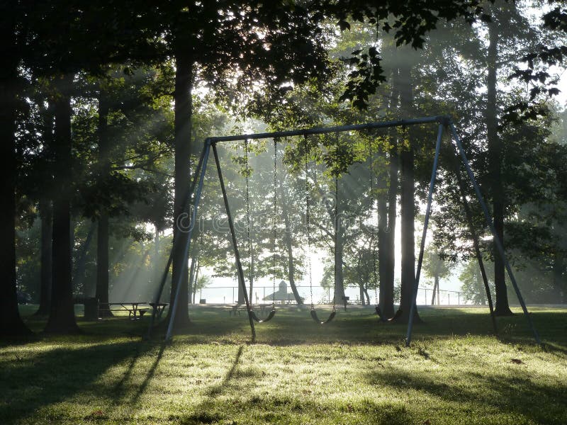 Morning Swings stock photo. Image of sunlight, kids, sunrays - 45964546