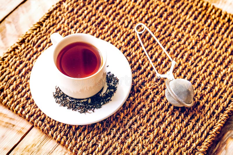 Morning Tea on Wooden Table Stock Photo - Image of table, concept ...