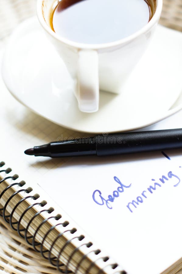 Good Morning Sign Board Arrow Stock Photo - Image of beach, mannered ...