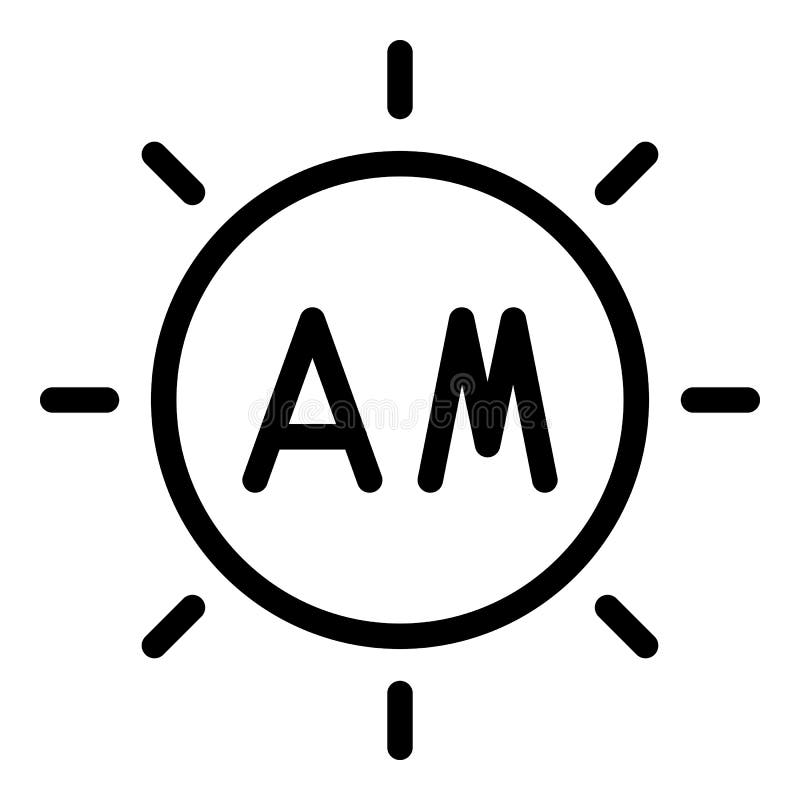 Morning Time Icon Outline Vector. World Clock Stock Vector ...