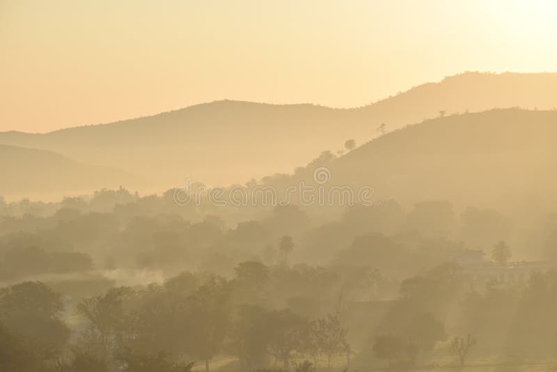 Sunrise and View of Glorious Mountain Range in Dusky Color. 3 To 4 ...