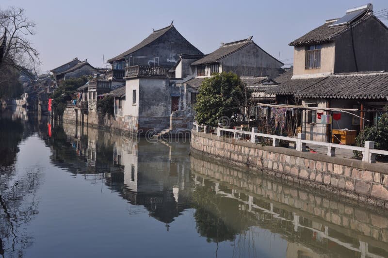 Morning town stock image. Image of village, shanghai - 54946047