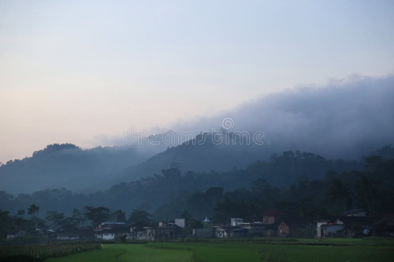 Traditional Village in Java Indonesia Stock Image - Image of horizon ...