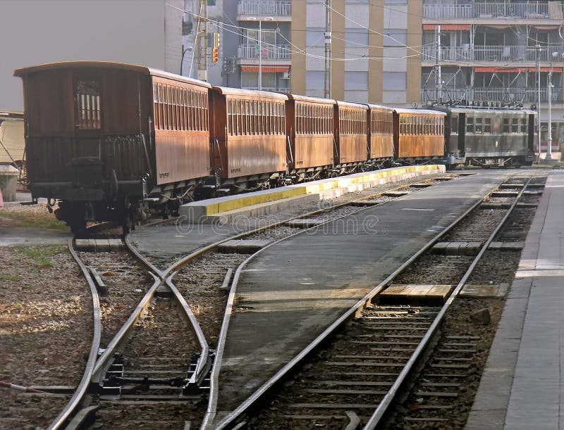 Train Rails and Switch Flags Stock Image - Image of outdoor, blue: 5449351