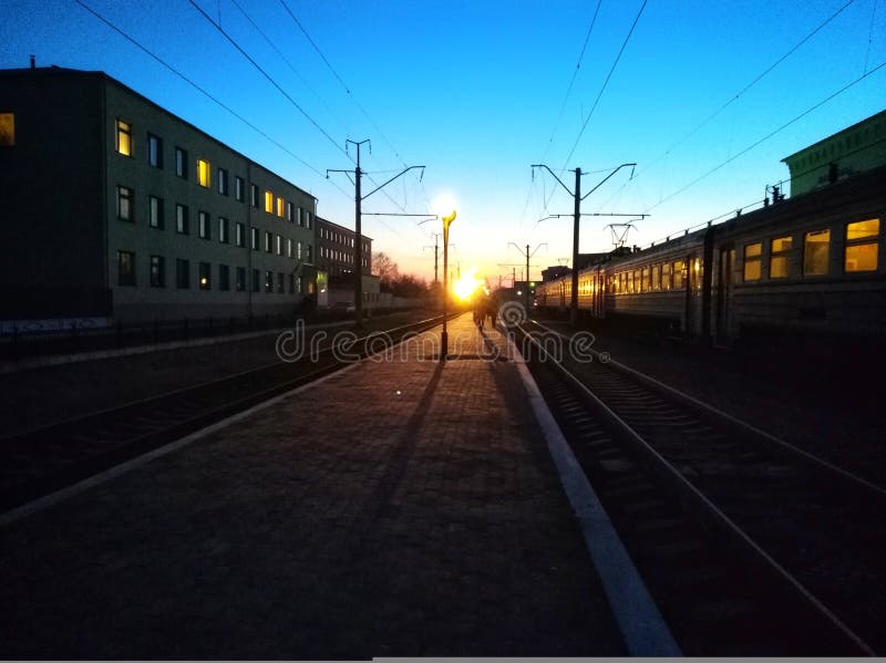 Morning train stock image. Image of morning, train, sunshine - 108065791