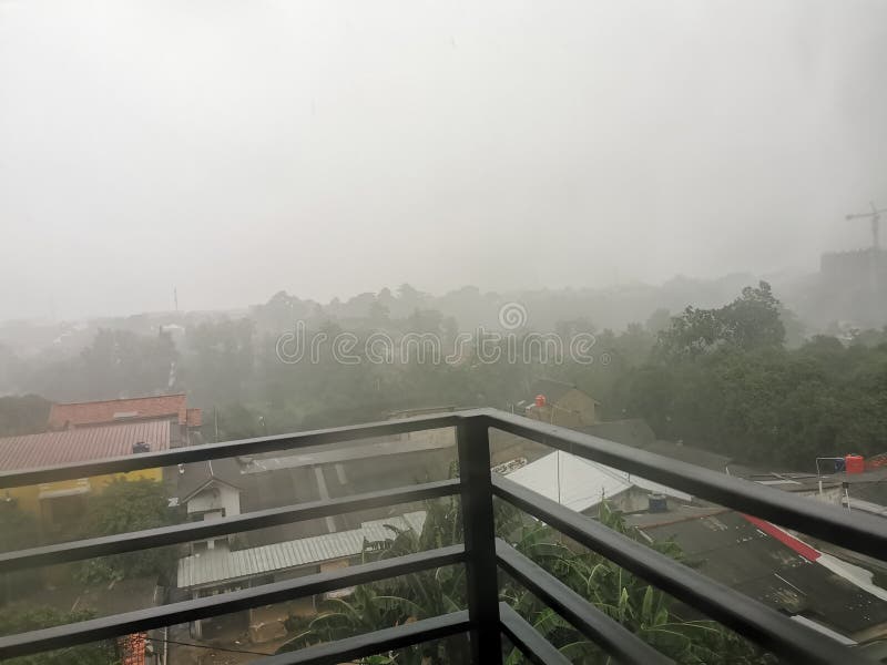 Morning View from the Balcony Stock Image - Image of waterway, morning ...