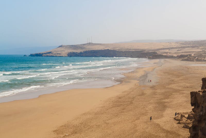Morning View on the Beach of Atlantic Ocean Coast, Morocco Stock Photo ...