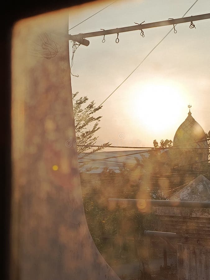 Morning View Behind a Dusty Window Stock Photo - Image of view, morning ...