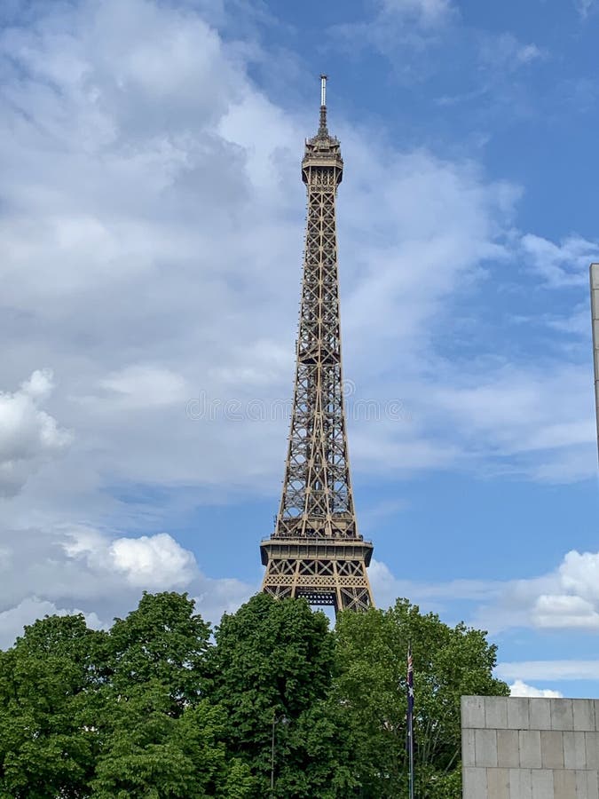 Morning View Blue Sky of Cityscape of Paris with Eiffel Tower October ...