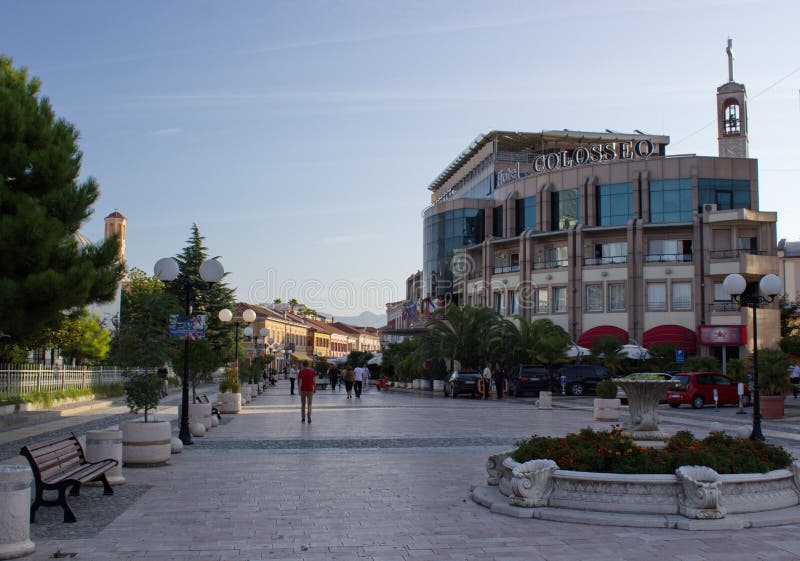 Morning View of City Center of Shkoder, Albania Editorial Photography ...