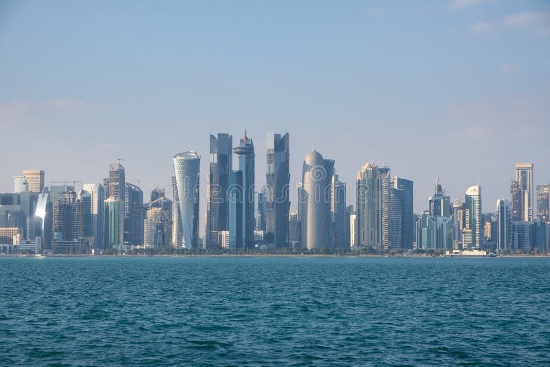 Doha West Bay View from Sheraton Park, Doha, Qatar, Middle East ...