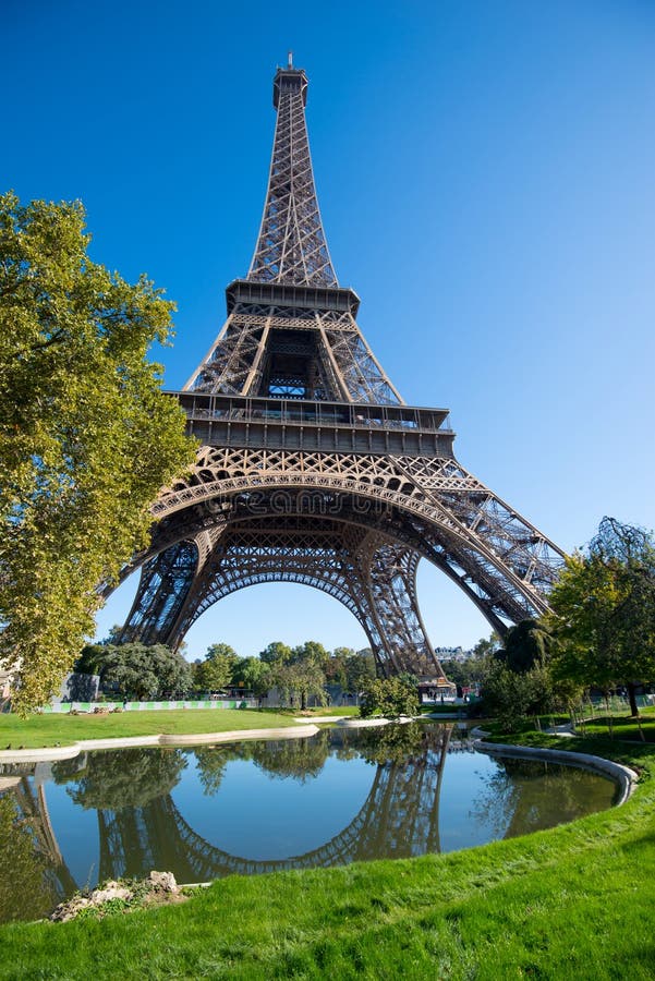 Morning View of the Eiffel Tower. Paris, France Stock Image - Image of ...