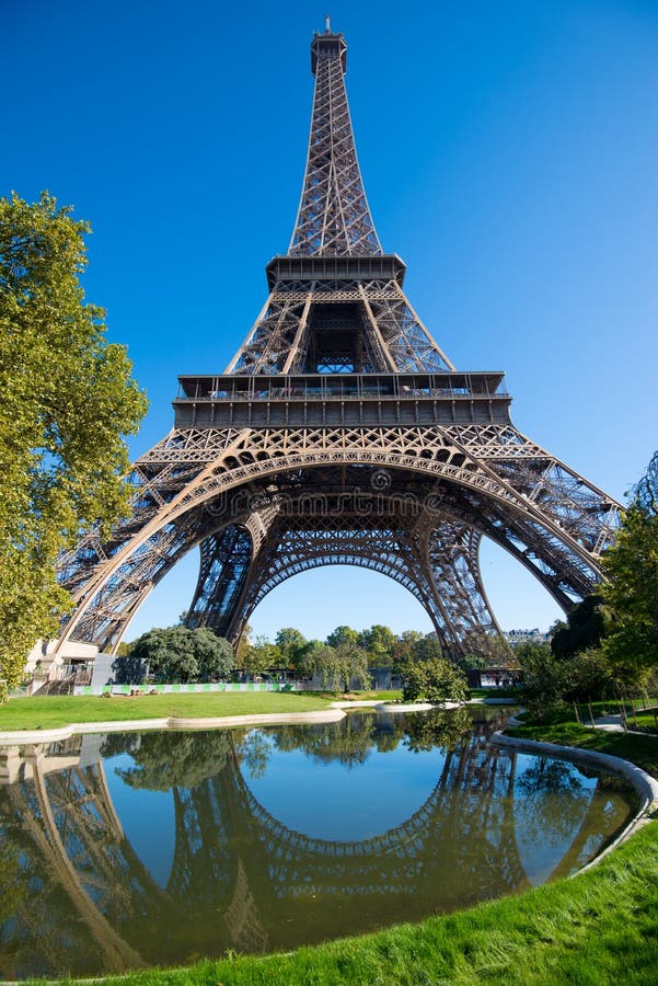 Morning View of the Eiffel Tower. Paris, France Stock Image - Image of ...