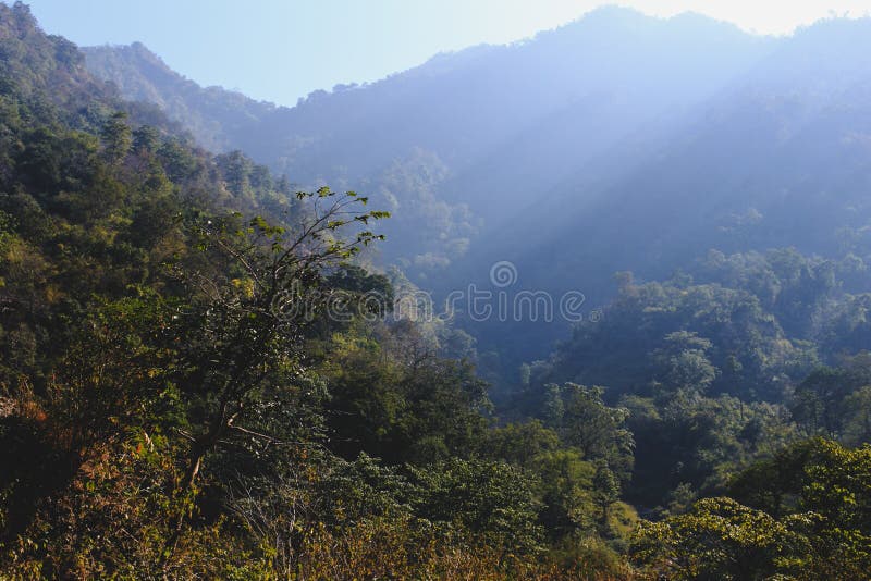 Morning View of Himalayan Mountains, Rishikesh Stock Image - Image of ...