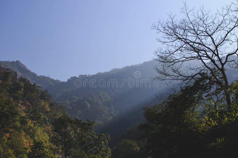 Morning View of Himalayan Mountains, Rishikesh Stock Photo - Image of ...