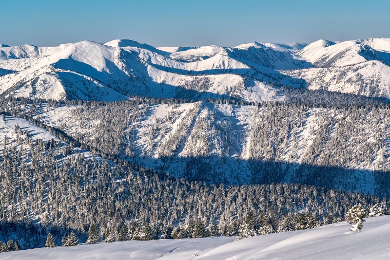 Morning View of the Khamar-Daban Ridge Stock Photo - Image of peak ...