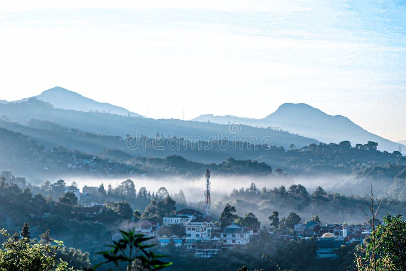 Morning View in Lembang Bandung City Editorial Stock Photo - Image of ...