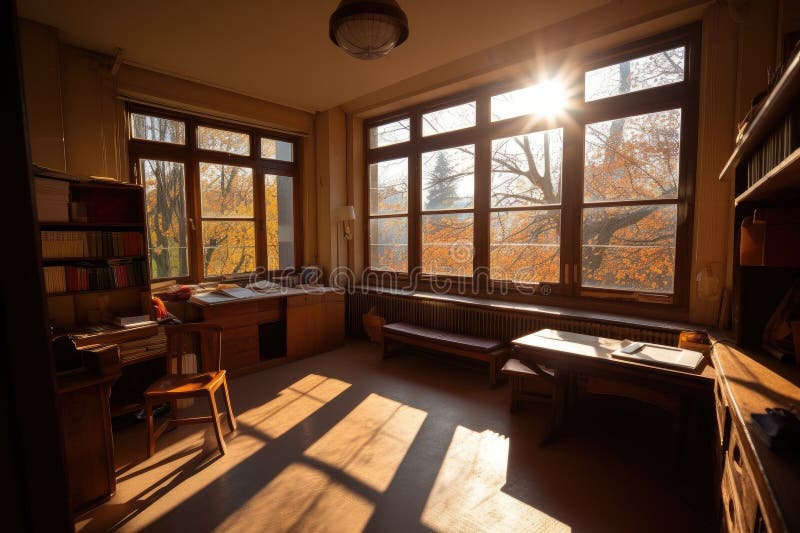 Library, with View of the Sunset, Surrounded by Cozy and Peaceful ...