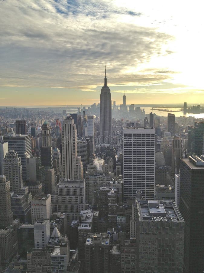 Morning View of Manhattan Down Town Stock Photo - Image of view ...