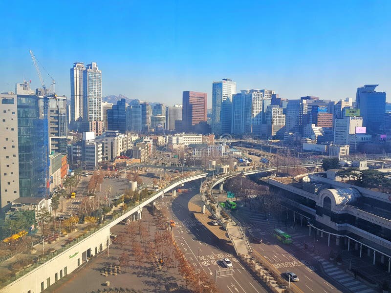 Morning View in the Middle of Seoul City Korea Editorial Stock Image ...