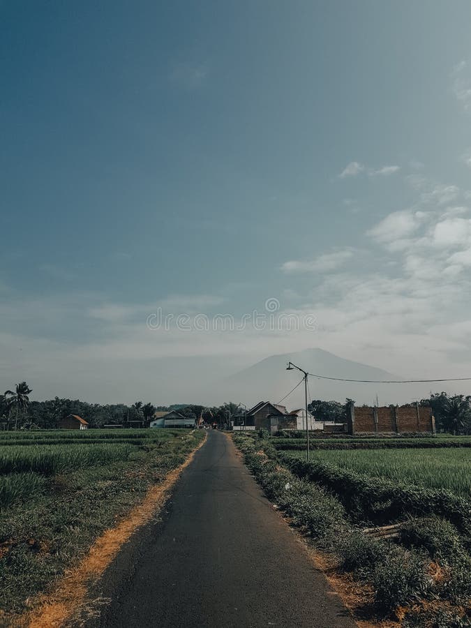 Morning View Mountain Arjuno Stock Image - Image of infrastructure ...