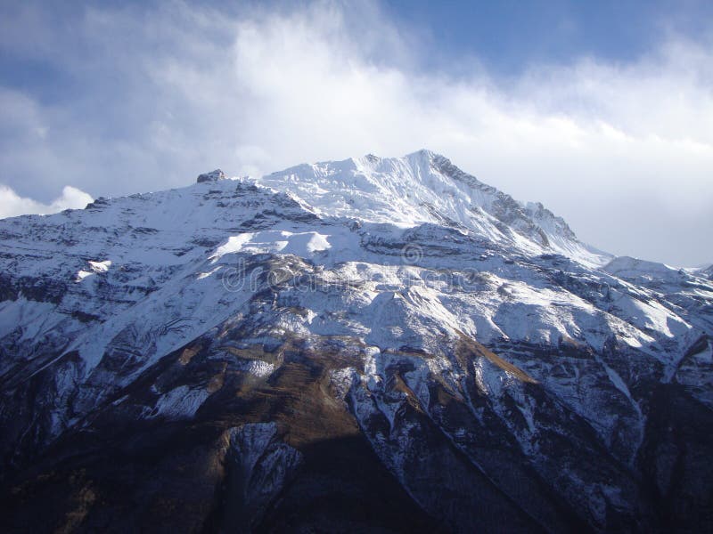 Morning View of Mountain at Manang Stock Photo - Image of manang ...
