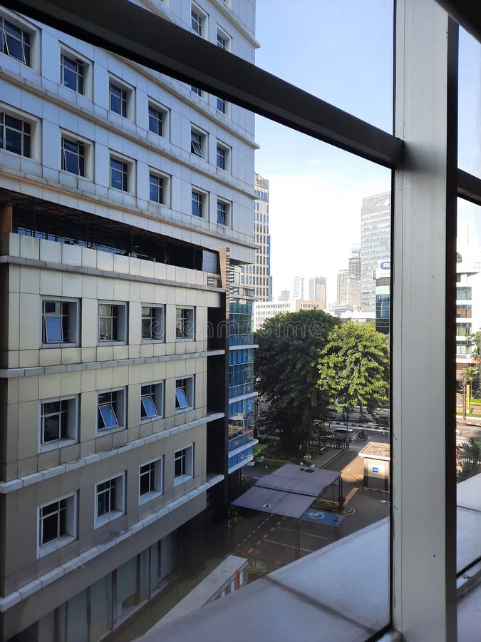 A Morning View from Office Window Stock Image - Image of property ...