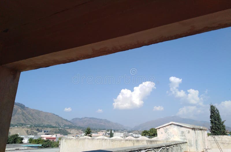 Morning View from roof stock image. Image of mountain - 162952181