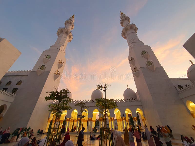 Morning View at Sheikh Zayed Grand Mosque, Surakarta, Central Java on ...