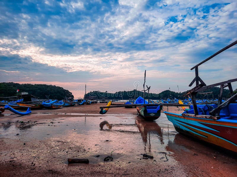 Morning View on Soge Pacitan Beach Stock Image - Image of view, morning ...