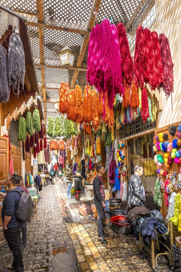 Morning View of the Souk Inside the Medina of Fez Editorial Stock Image ...