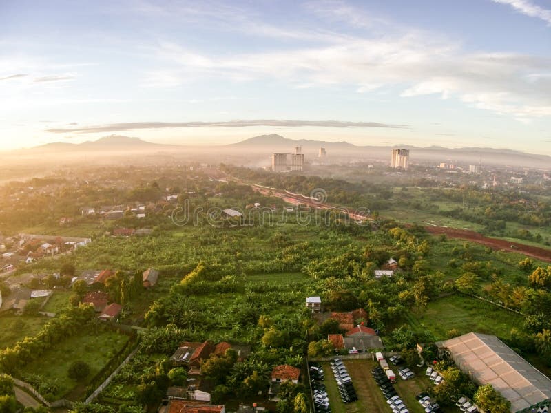 Morning View of the Village Stock Photo - Image of morning, mounts ...